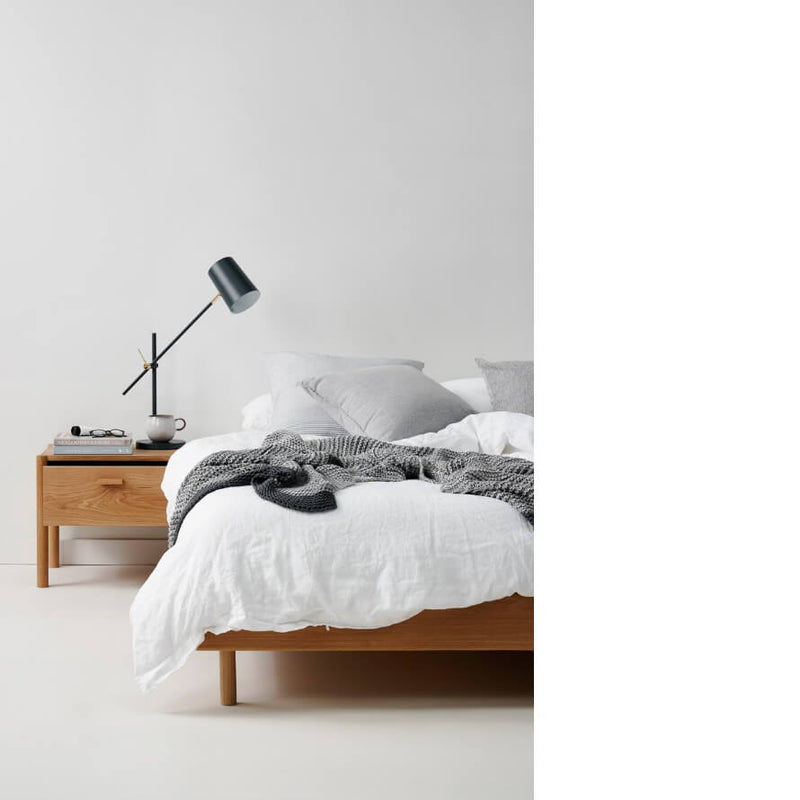 Axel Oak Bedside Table - Mubu Home: Modern Timber Beds and Furniture